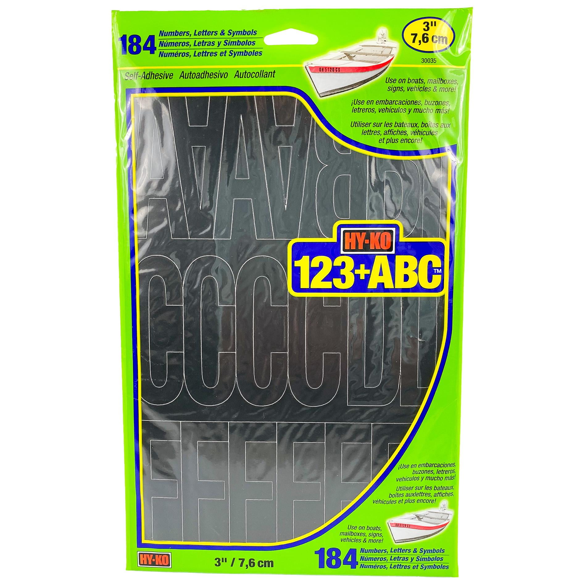 3" silhouette letters and numbers set, black, 4 Pack - Walmart.com