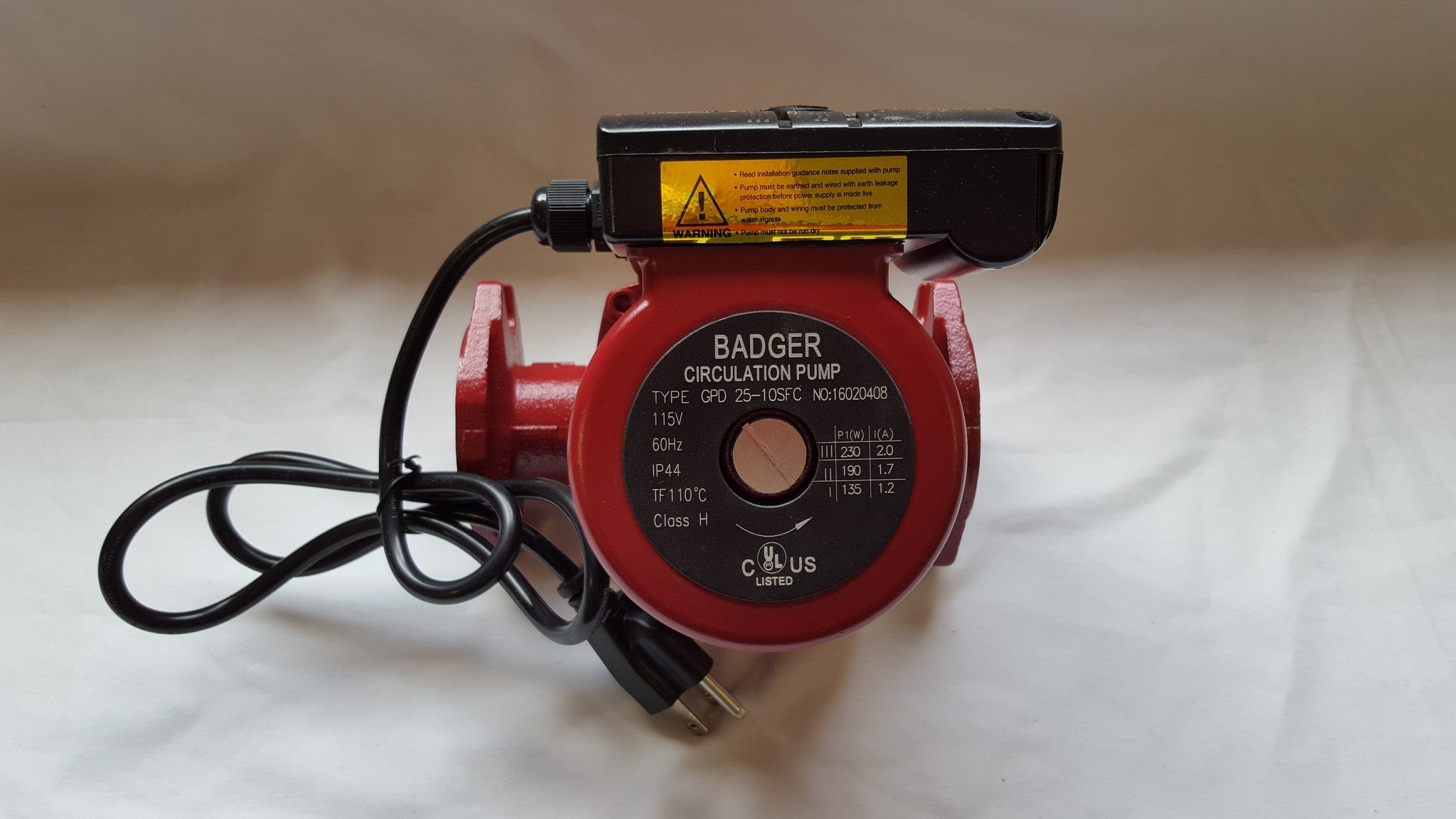 3 speed Circulating Pump with Cord 34 GPM to use with outdoor furnaces ...