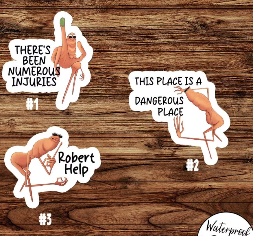3 stickers Marcus the Worm Sticker Meme Stickers, Water-Resistant Vinyl ...