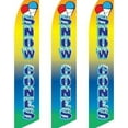 3 three Pack Tall Swooper Flags Snow Cones Shaved Ice Multi Color ...
