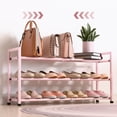 3-tier Pink Expandable Shoe Rack Small Space Organizer - Walmart.com