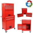 3-tier Rolling Tool Chest, 3-IN-1 Tool Box & Cabinet Large Capacity ...
