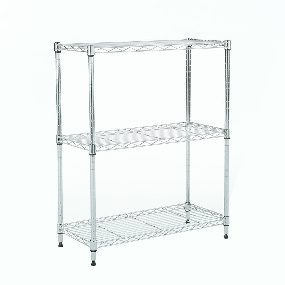 3 tier chrome shelving 11.8x25.6x31.5in - Walmart.com