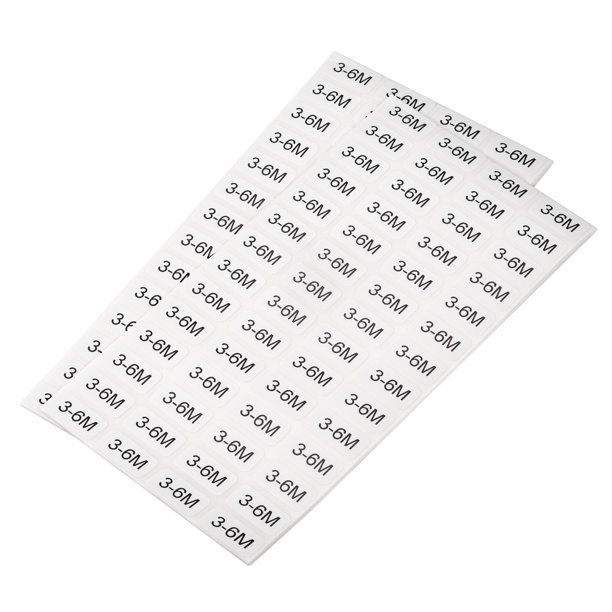 3 to 6 Month Clothes Size Sticker Label Coding Size Labels for Retail ...
