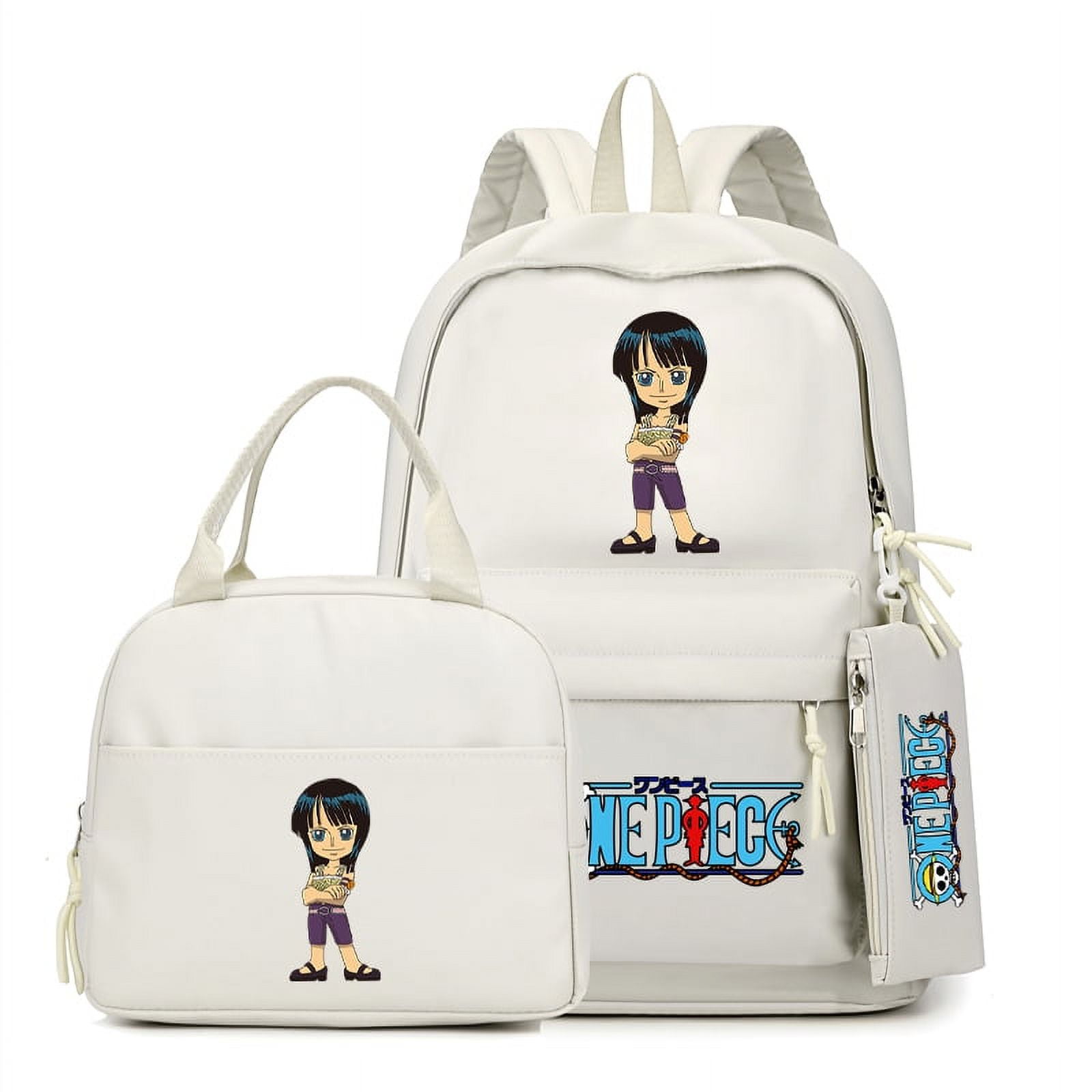 3 units/set Anime one piece backpack teen l backpack with bag backpack ...