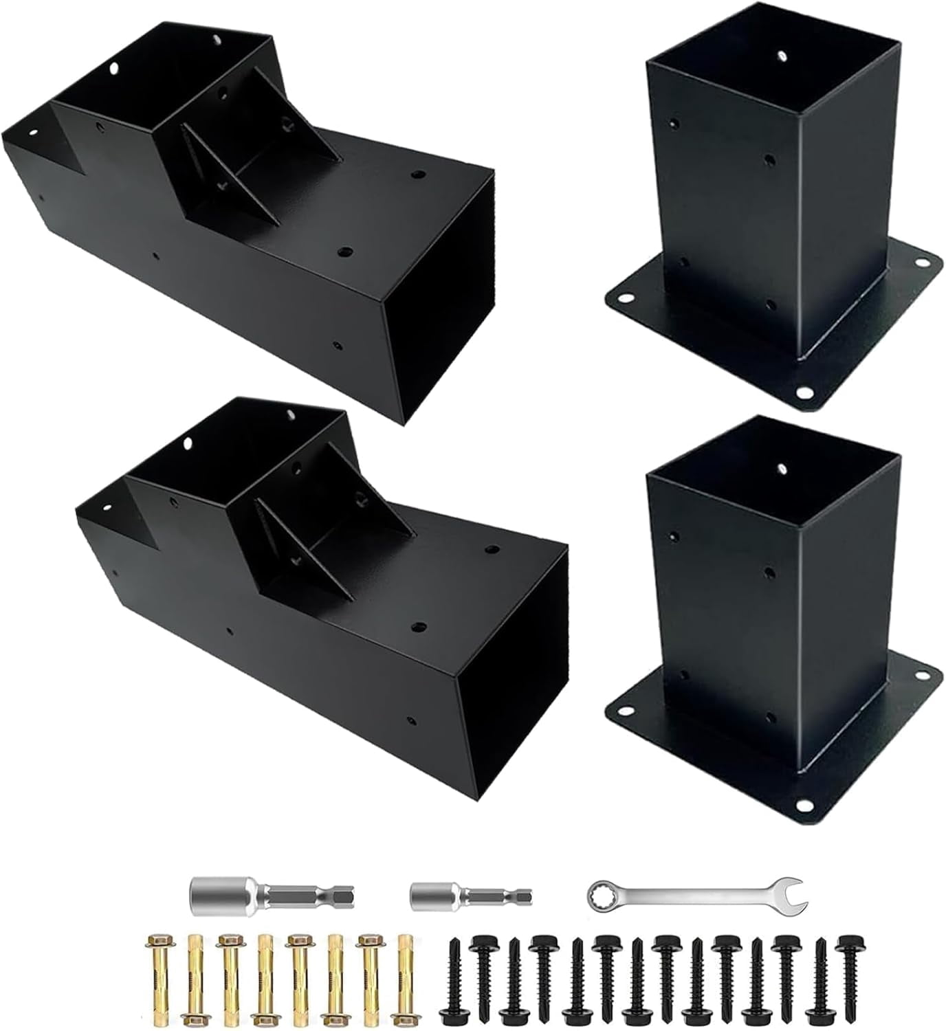 3-way pergola bracket kits,t-shaped brackets & post achors for 4 x 4 ...