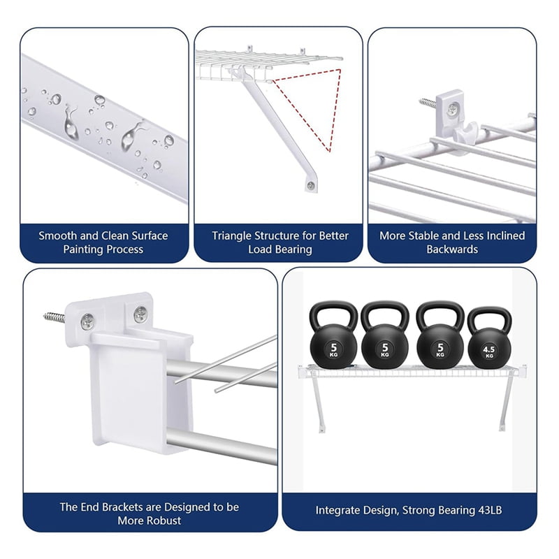 3 * wire rack support brackets 6 * wire shelf clips 2 * end brackets-As ...