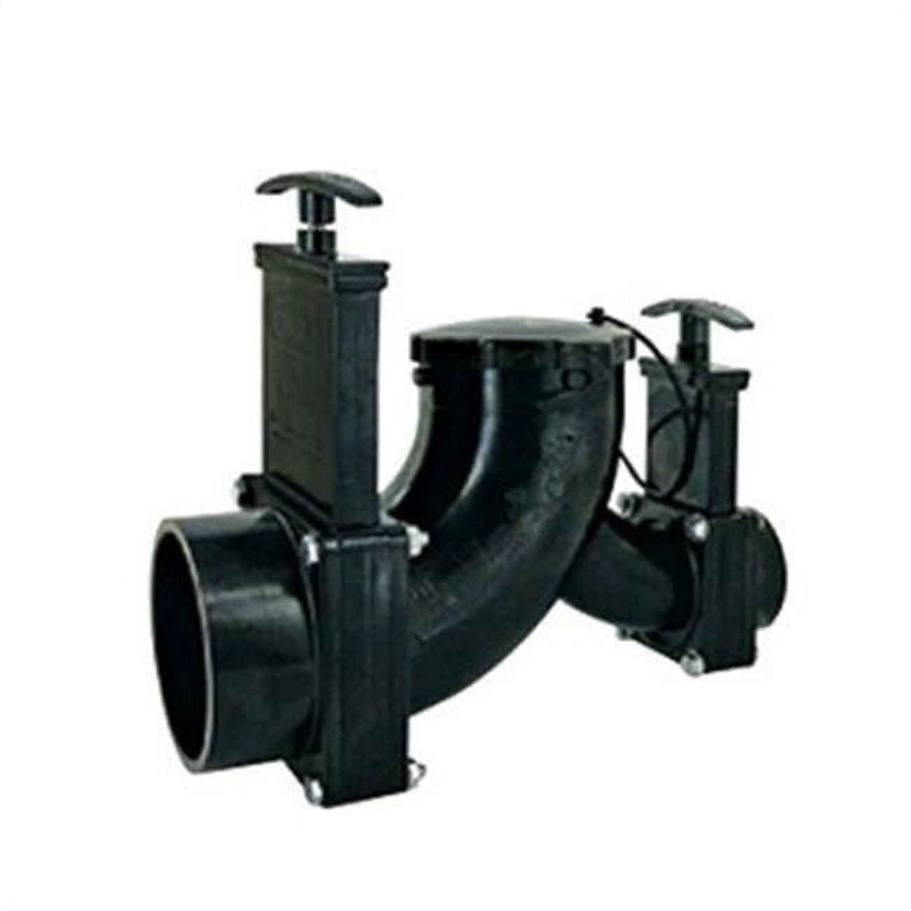 3 x 0.5 in. Hub Double Ell Valve Waste Valve Assembly with Bayonet Cap ...