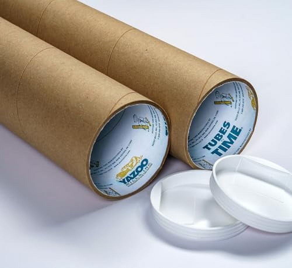 3" x .100 x 24 Kraft Mailing Tubes with Plugs (Pack of 20)$$Office ...