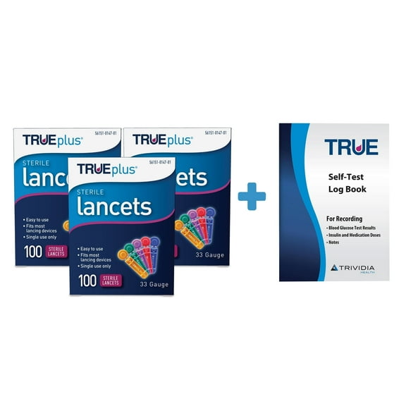 TRUEplus Sterile Lancets 33 Gauge, Universal Fit, Smooth Skin ...