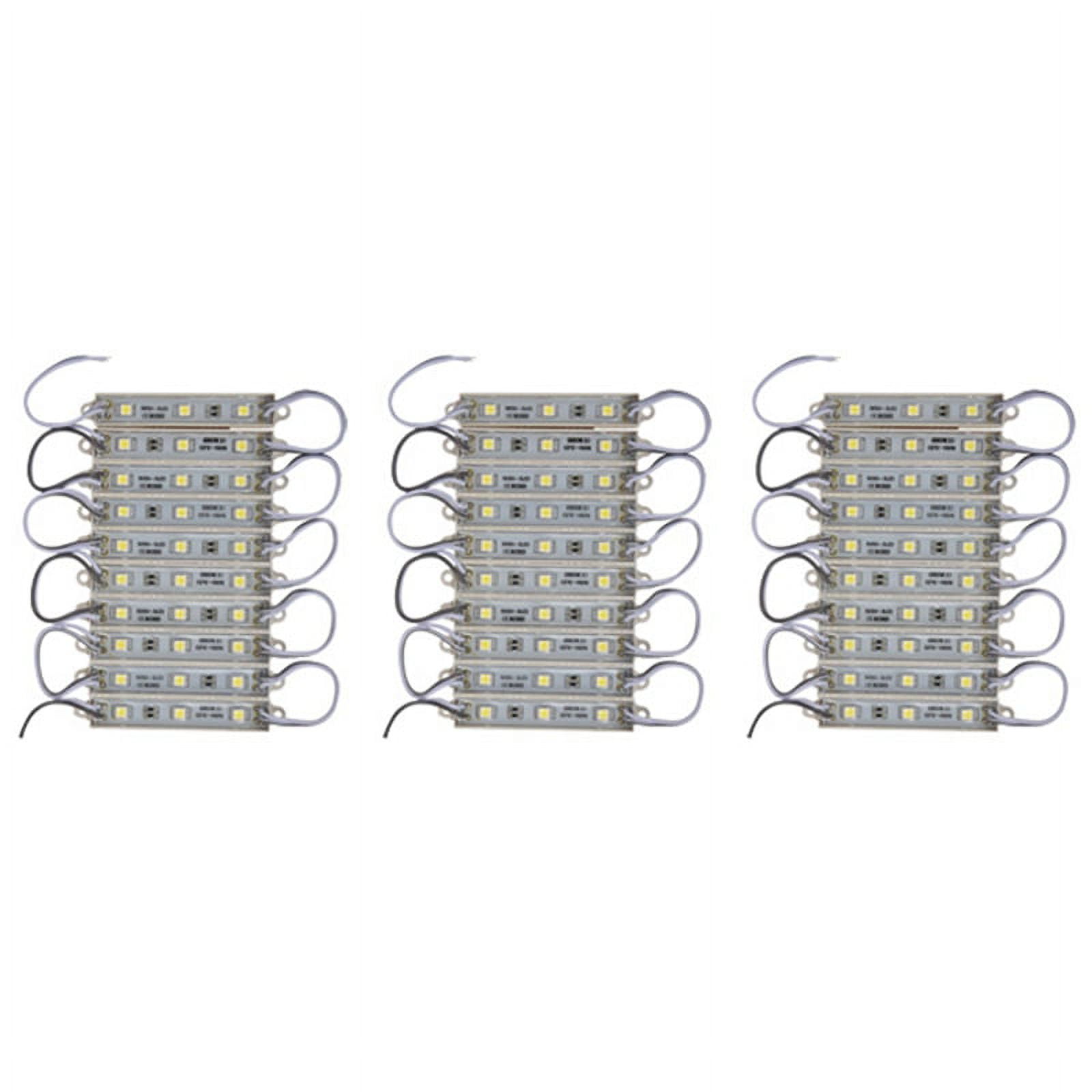 3 x 10Pcs 5050 SMD 3 LED Module LED Strip String Light Waterproof DC ...