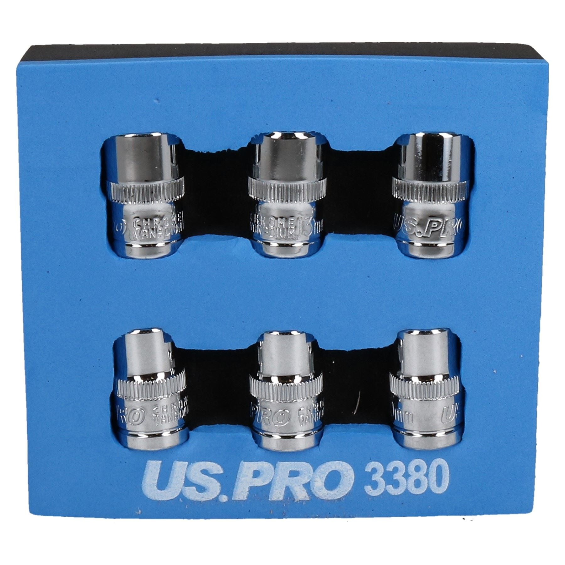 3 x 10mm and 3 x 13mm Metric 3/8" Drive 6 Sided Single Hex Shallow ...