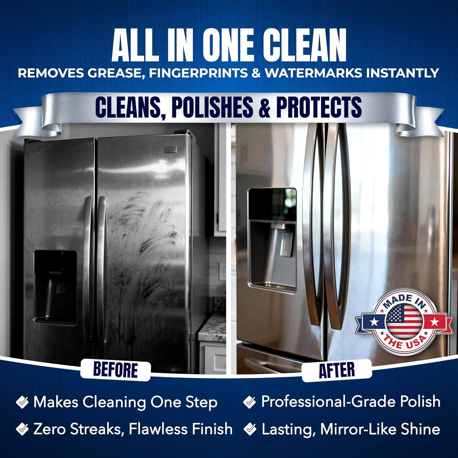 3 x 10oz Stainless Steel Cleaner and Polish - Removes Grease ...