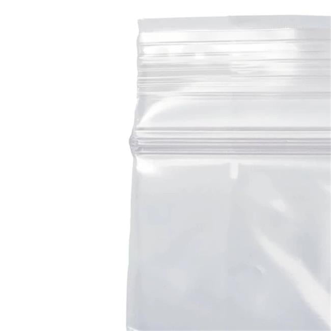 3 x 12 in. 2 Mil Zip Locking Low Density Polyethylene Bags, Clear ...