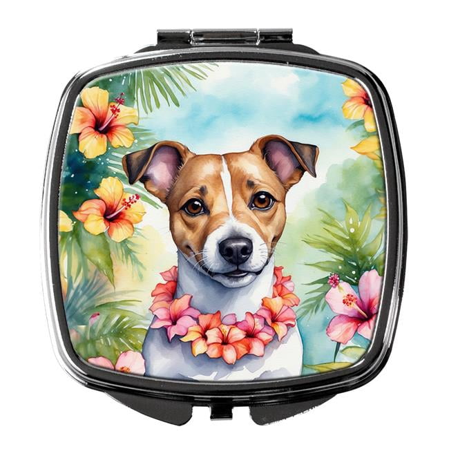 3 x 2.75 in. Jack Russell Terrier Luau Compact Mirror - Walmart.com