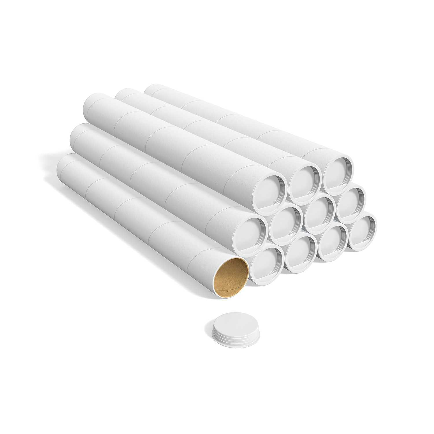 3" x 24" Staples White Mailing Tubes 12/Box (11628) 558420 - Walmart.com