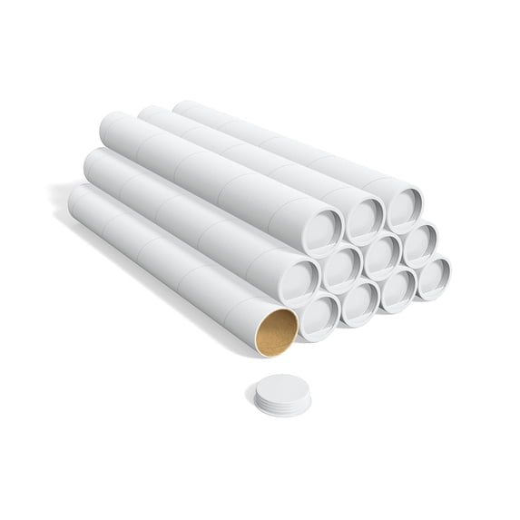 3" x 24" Staples White Mailing Tubes 12/Box (11628) 558420 - Walmart.com