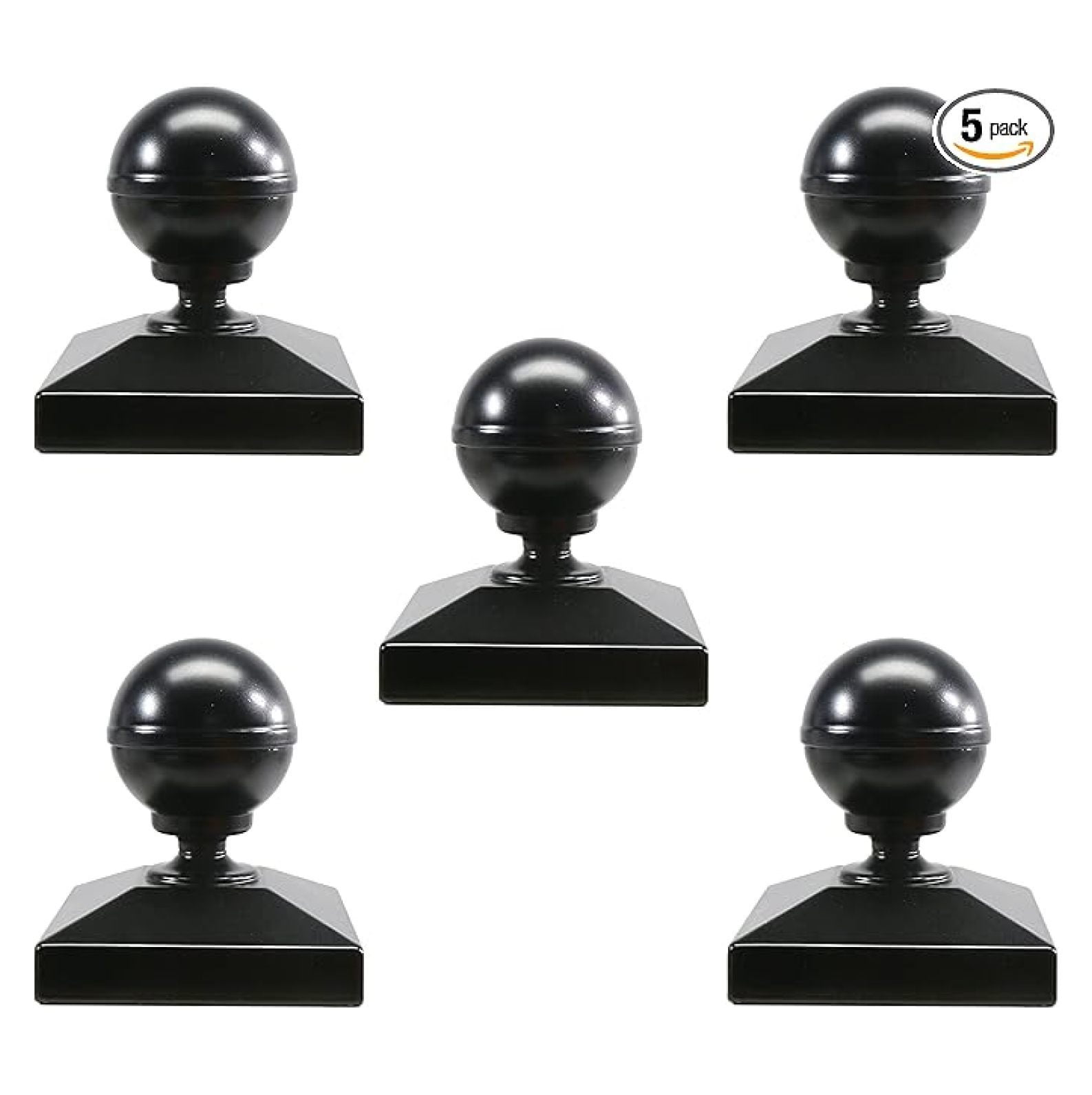 3" x 3" Square Black Aluminum Post for Aluminum Fence Posts | Black ...