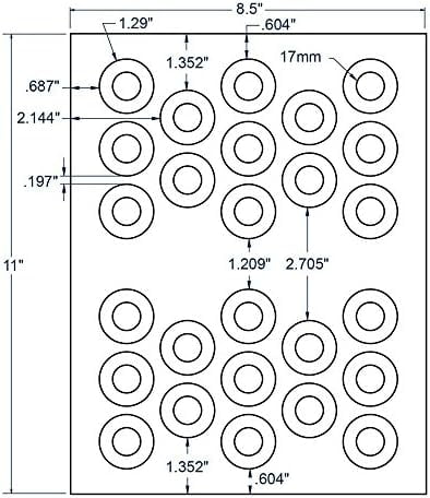 .3" x .3" White CD/DVD Hub Label, 26 Labels per Sheet (100 Sheets per ...