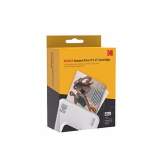 3 x 3 in. Kodak All-in-One Paper & Color Ribbon Cartridge Refill, White ...