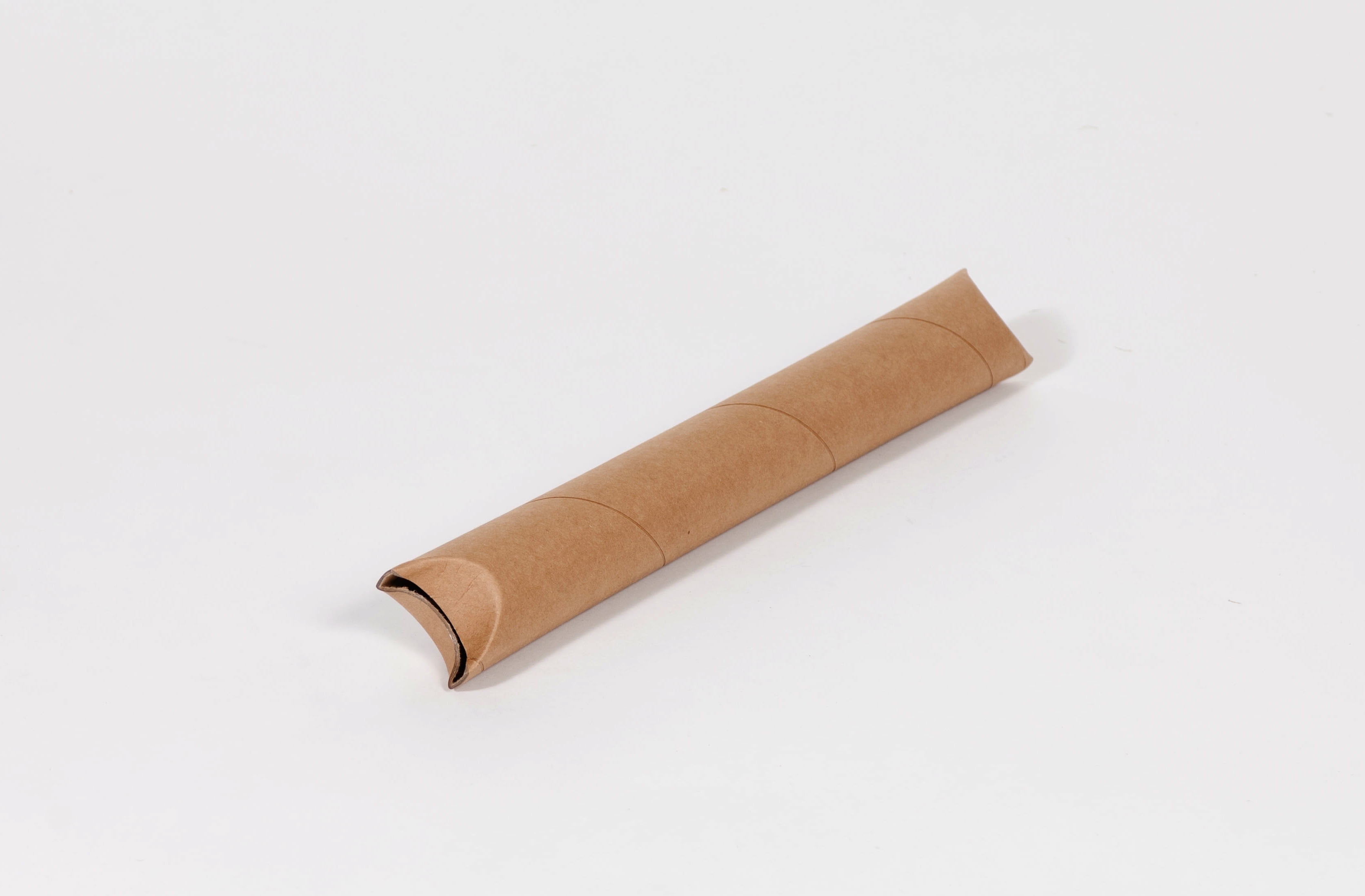 3" x 30" Kraft Crimped Mailing End Tubes, Economical, Pack of 24 [Pinch ...