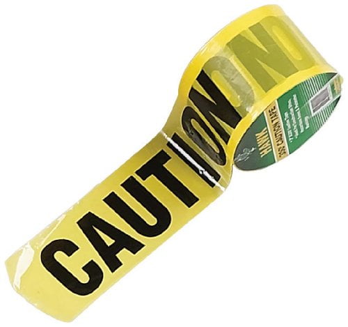 3" x 300' Caution Tape High-Visibility Yellow | Bold Black Lettering ...