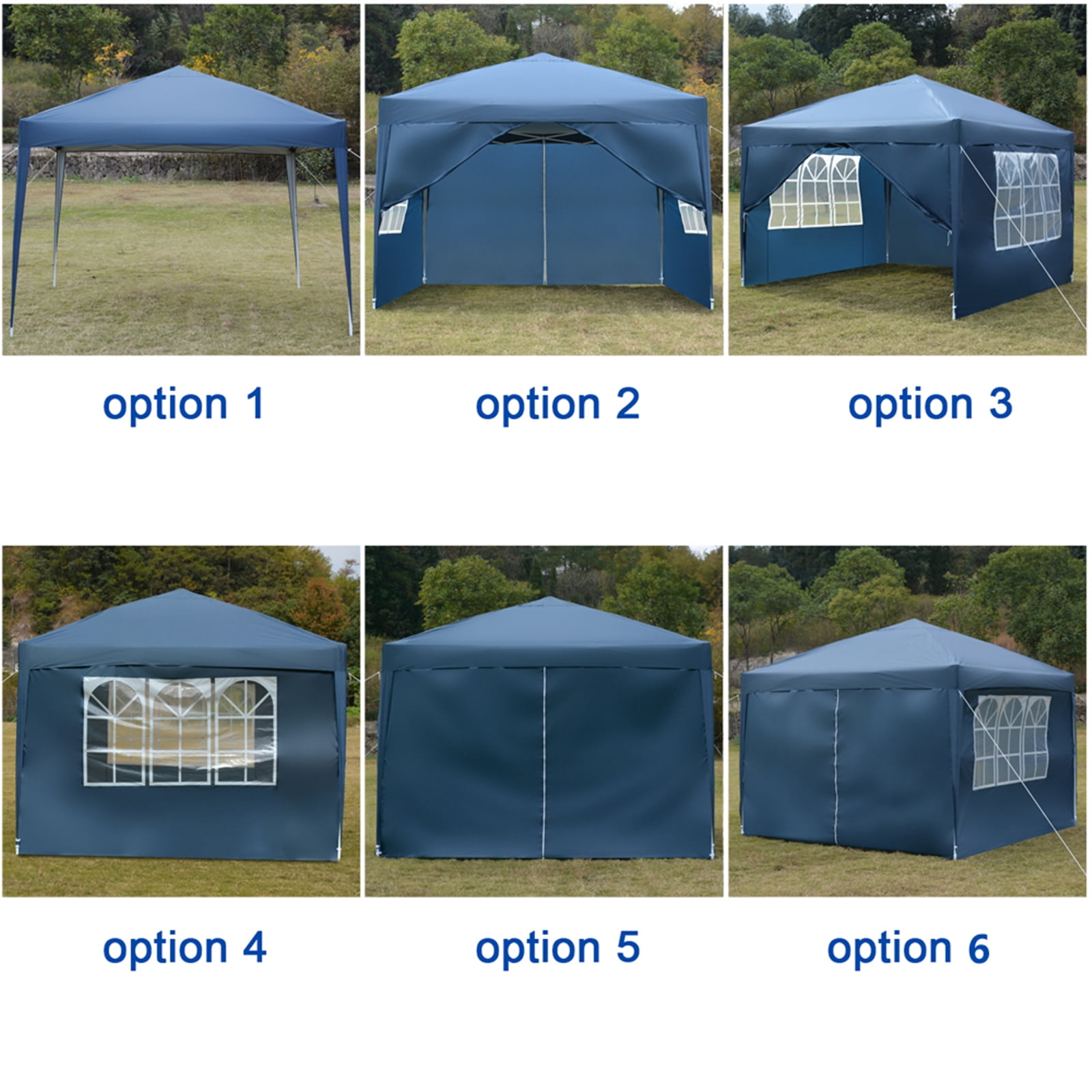 3 x 3m Two Doors & Two Windows Practical Waterproof Right-Angle Folding ...