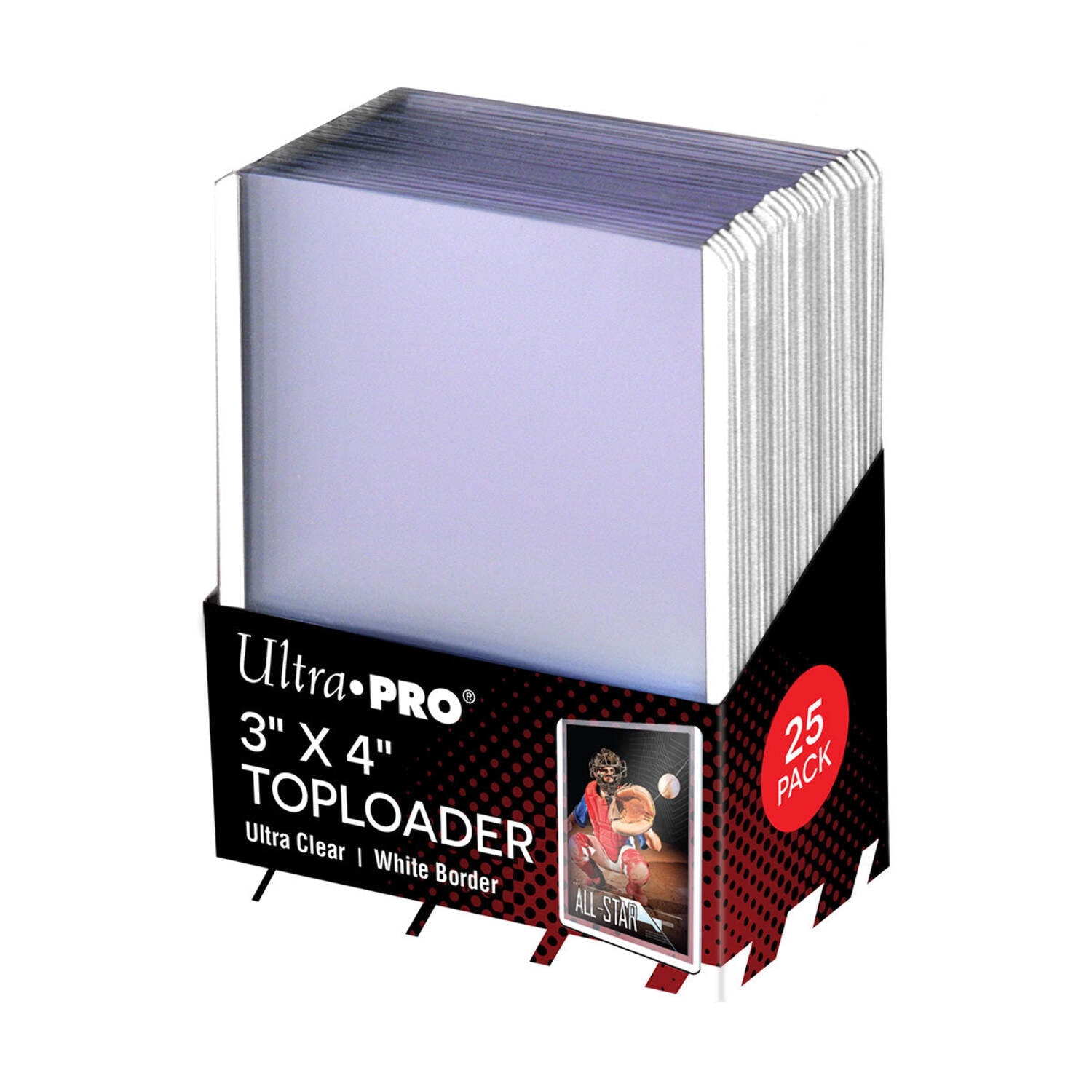 Ultra PRO: Toploader - 3" x 4" (25ct - White Border) - Walmart.com