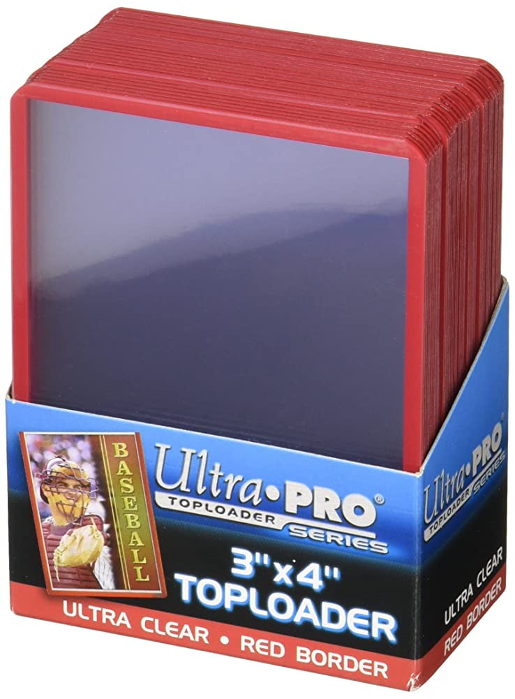 Ultra Pro 3" X 4" Red Border Toploader 25ct - Walmart.com