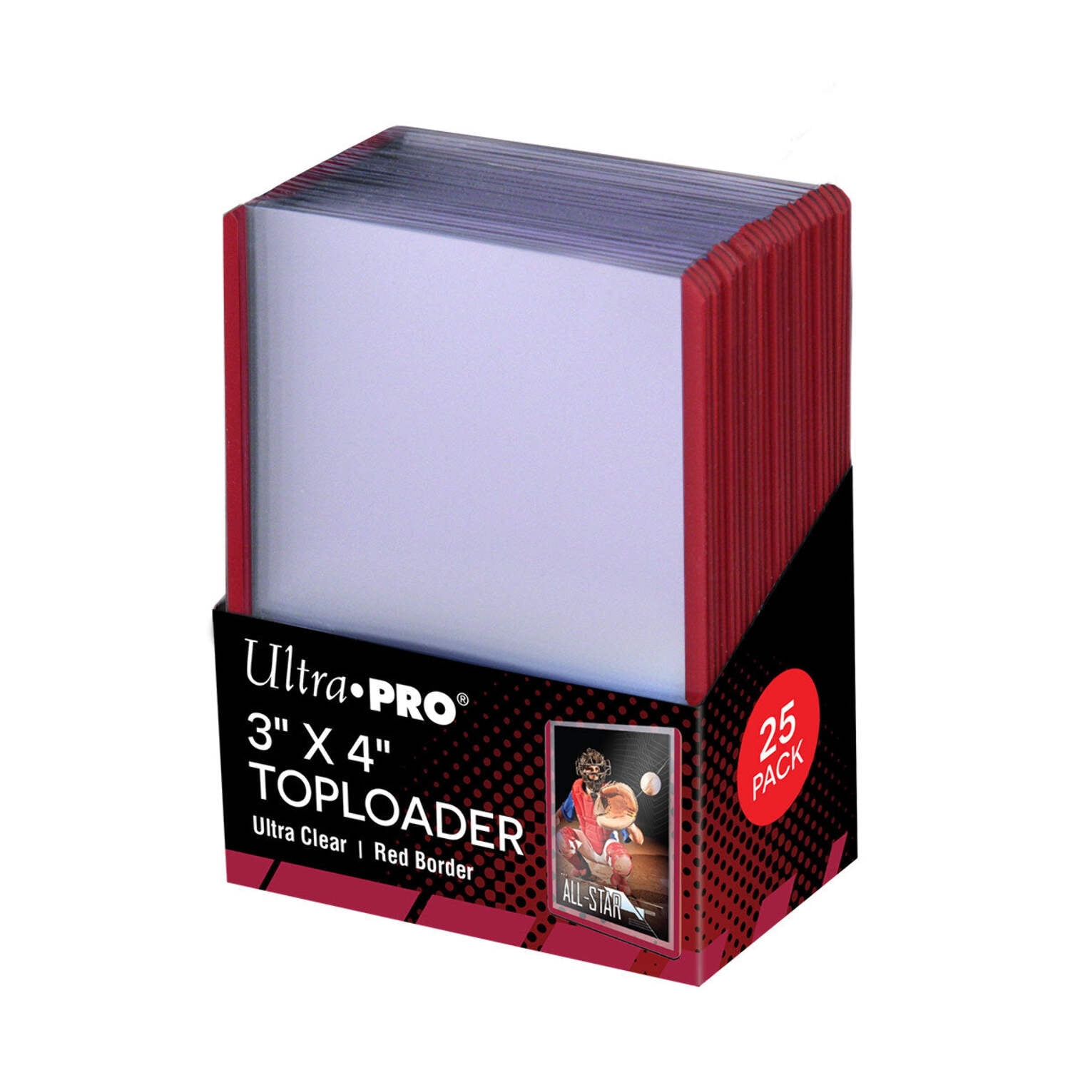 3" x 4" Colored Border Toploaders (25ct) for Standard Size Cards ...