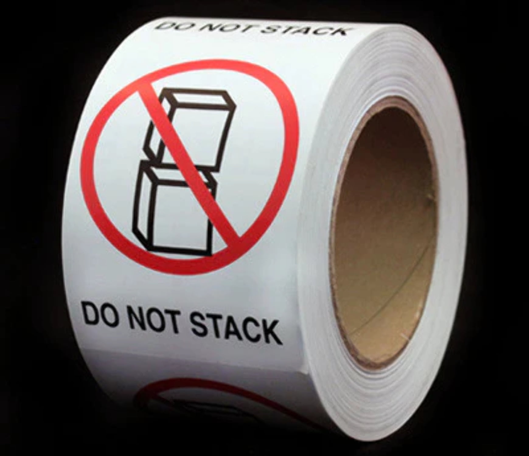 3 x 4 Imprinted Do Not Stack Shipping Handling Warning Square Labels ...