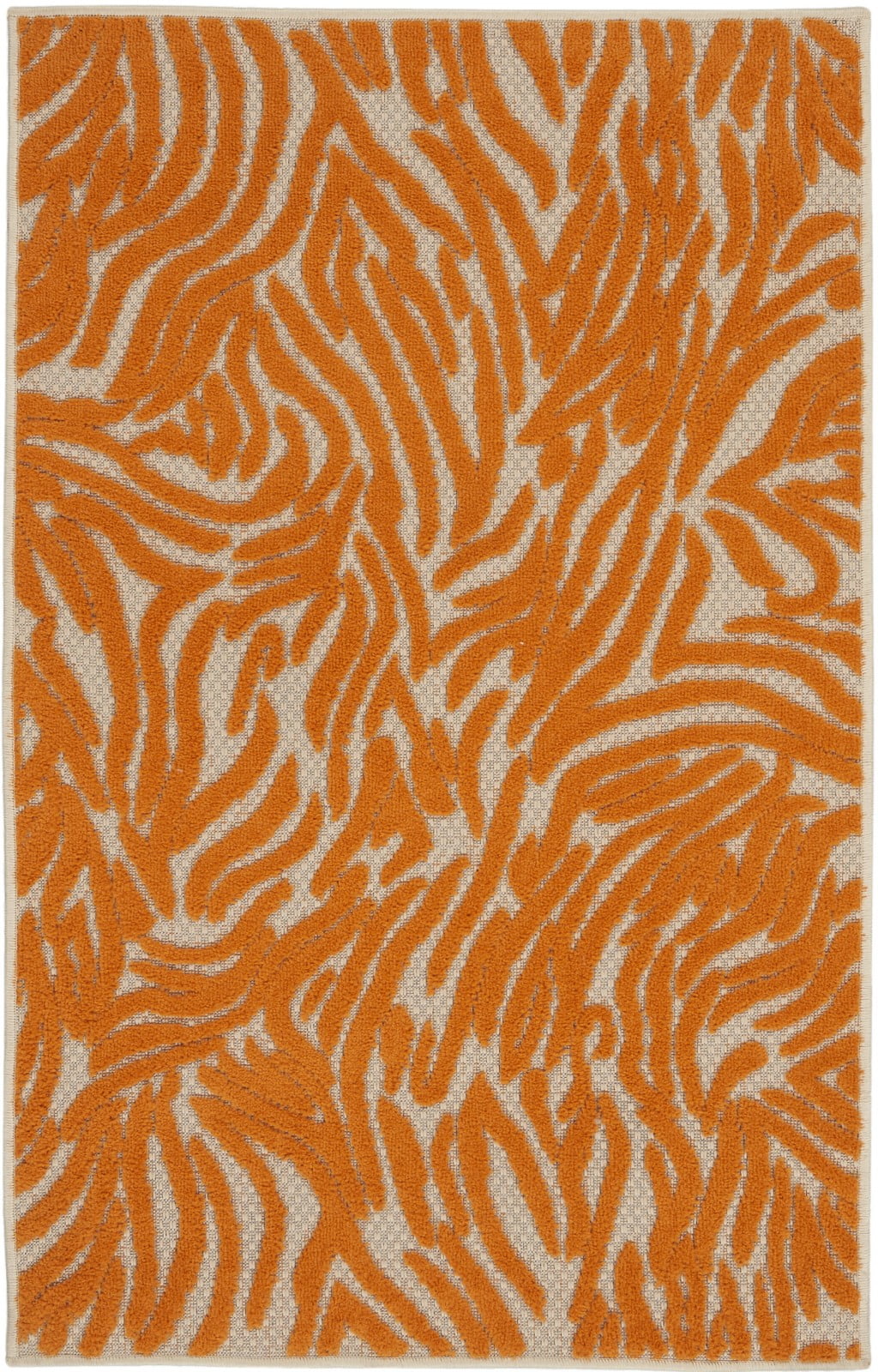 3â€™ x 4â€™ Orange Zebra Pattern Indoor Outdoor Area Rug - Walmart.com
