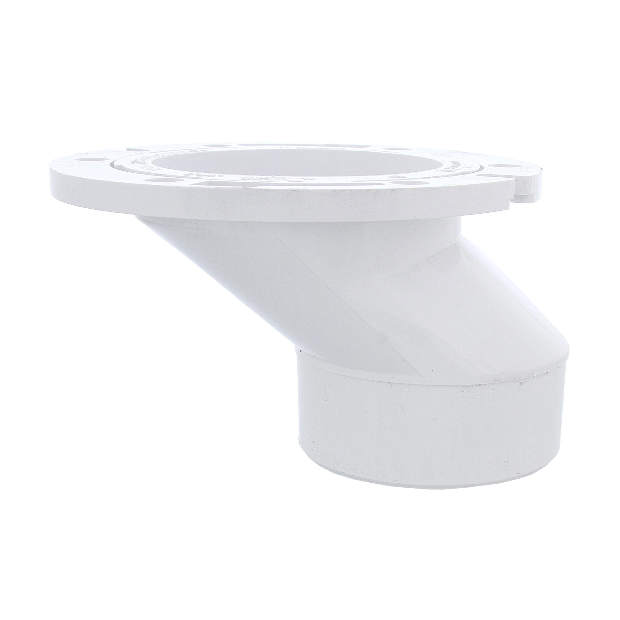 3" x 4" Plumbfit PVC Offset Closet Flange with Plastic Swivel Ring less ...