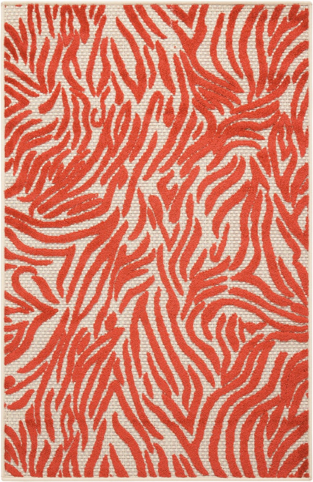 3â€™ x 4â€™ Red Zebra Pattern Indoor Outdoor Area Rug - Walmart.com