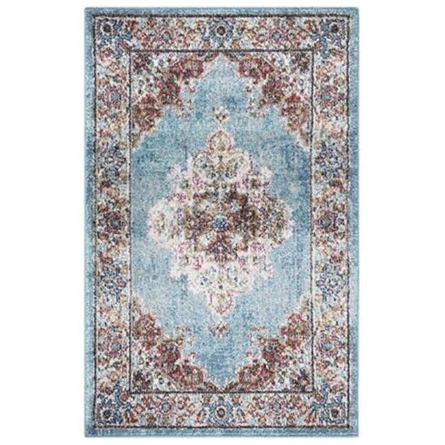 3 x 4 ft. Vintage Elegance Medallion Rectangle Area Rug, Blue - Walmart.com