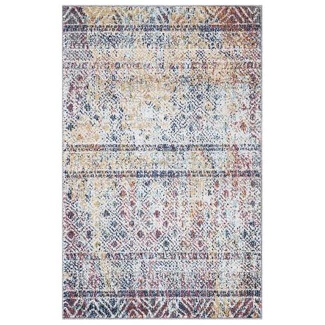 3 x 4 ft. Vintage Piazza Geometric Rectangle Area Rug, Multi Color ...