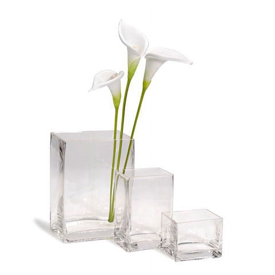 3" x 4" x 3" Square Glass Vase Clear - Walmart.com
