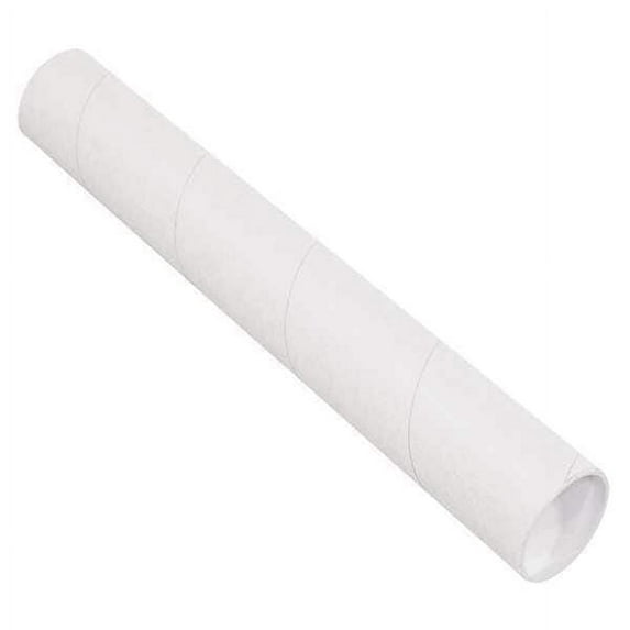 Office Depot® Brand White Mailing Tubes With Plastic Endcaps, 3" x 42 ...
