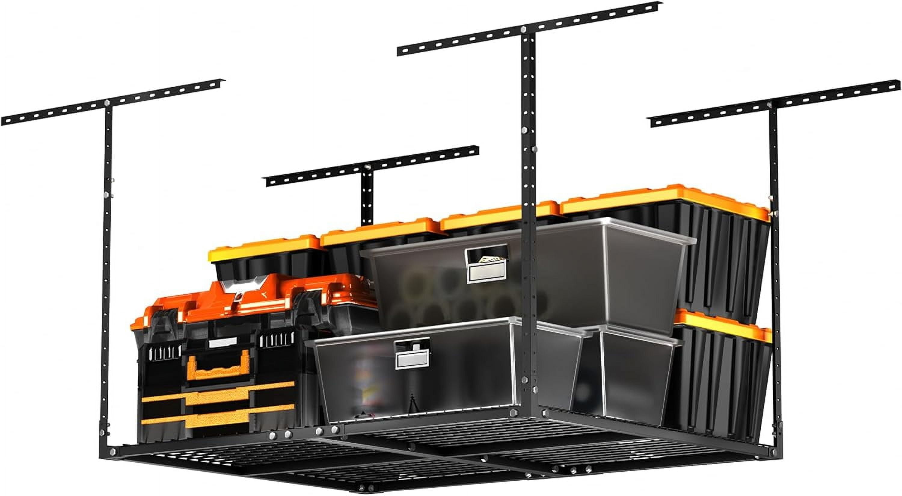 3 x 4FT Overhead Garage Storage Rack, Adjustable Ceiling Storage Racks ...