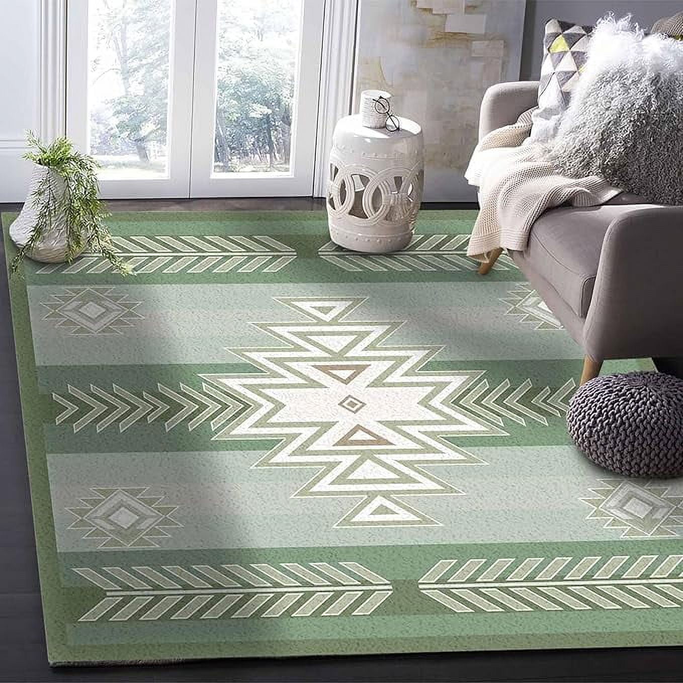 3 x 4ft Boho Area Rug For Living Room, Modern Rug Washable Abstract ...