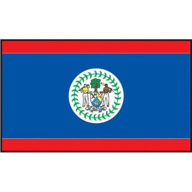 3' x 5' Belize Soft Polyester Flag Banner - Walmart Business Supplies