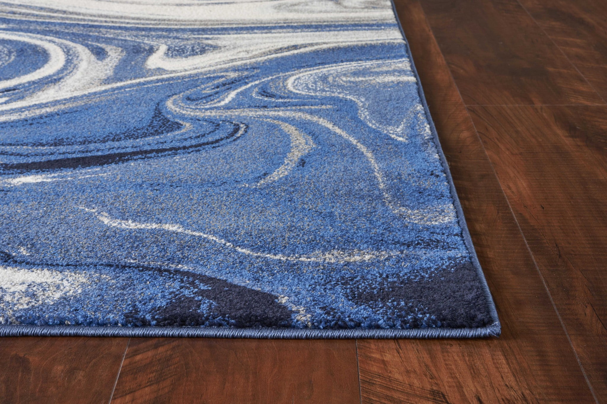 3' x 5' Blue Abstract Waves Area Rug - Walmart.com