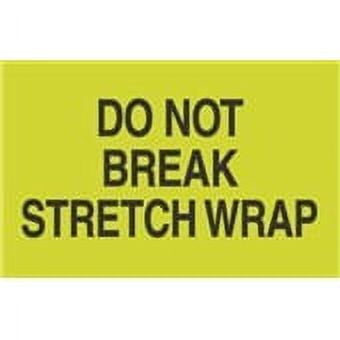 3 x 5" Do Not Break Stretch Wrap Label, Wharehouse Shipping Stickers ...