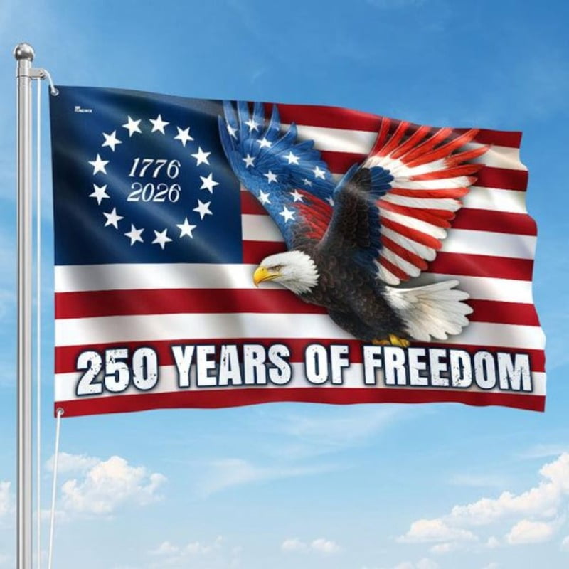 3 x 5 FT 250th Anniversary USA Outdoor Flag, American Anniversary Flag ...
