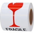 3 x 5 Fragile with Broken Glass Safe Handling Stickers for Shipping and ...