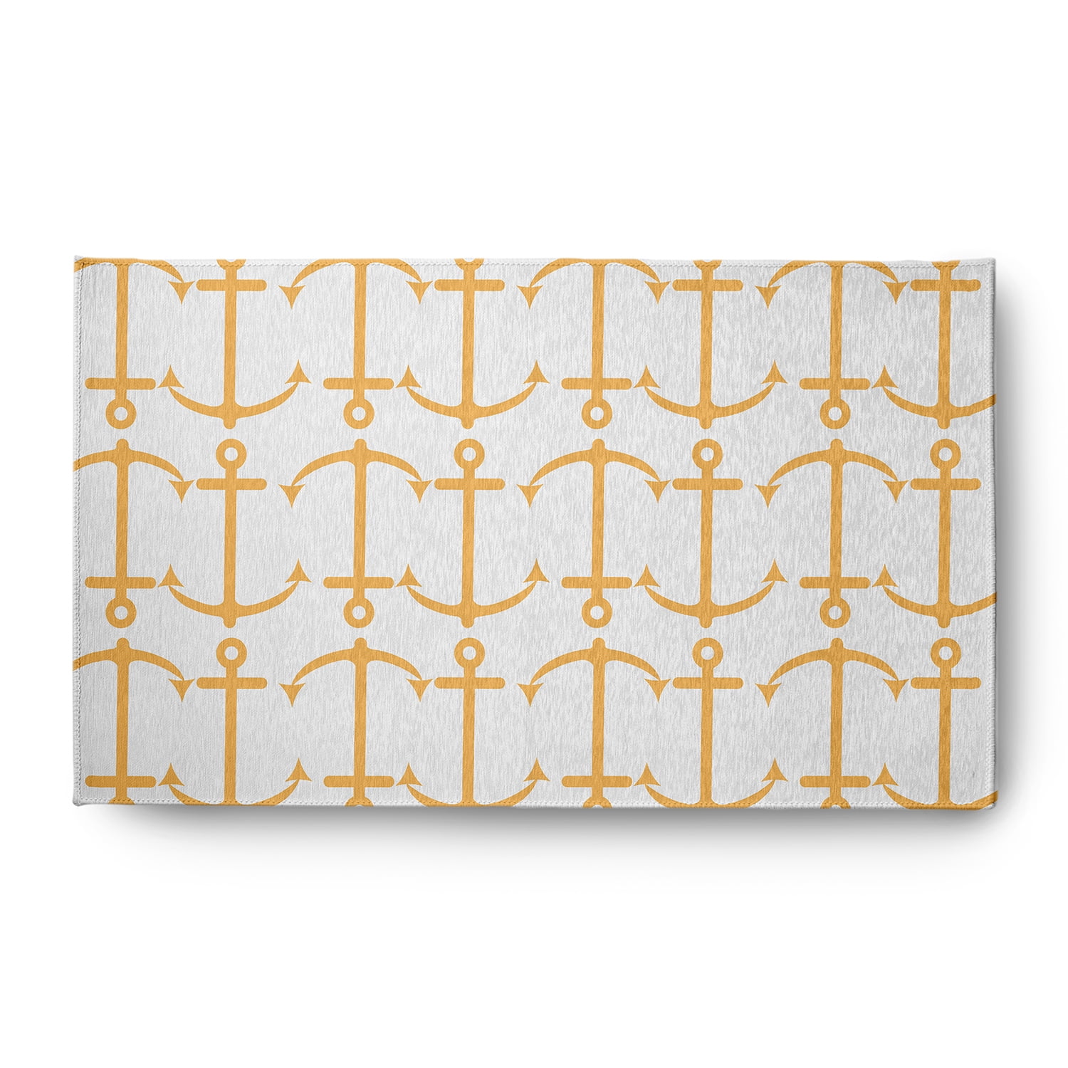 3' x 5' Simply Daisy Anchor Pattern Beach Style Chenille Area Rug, Egg ...