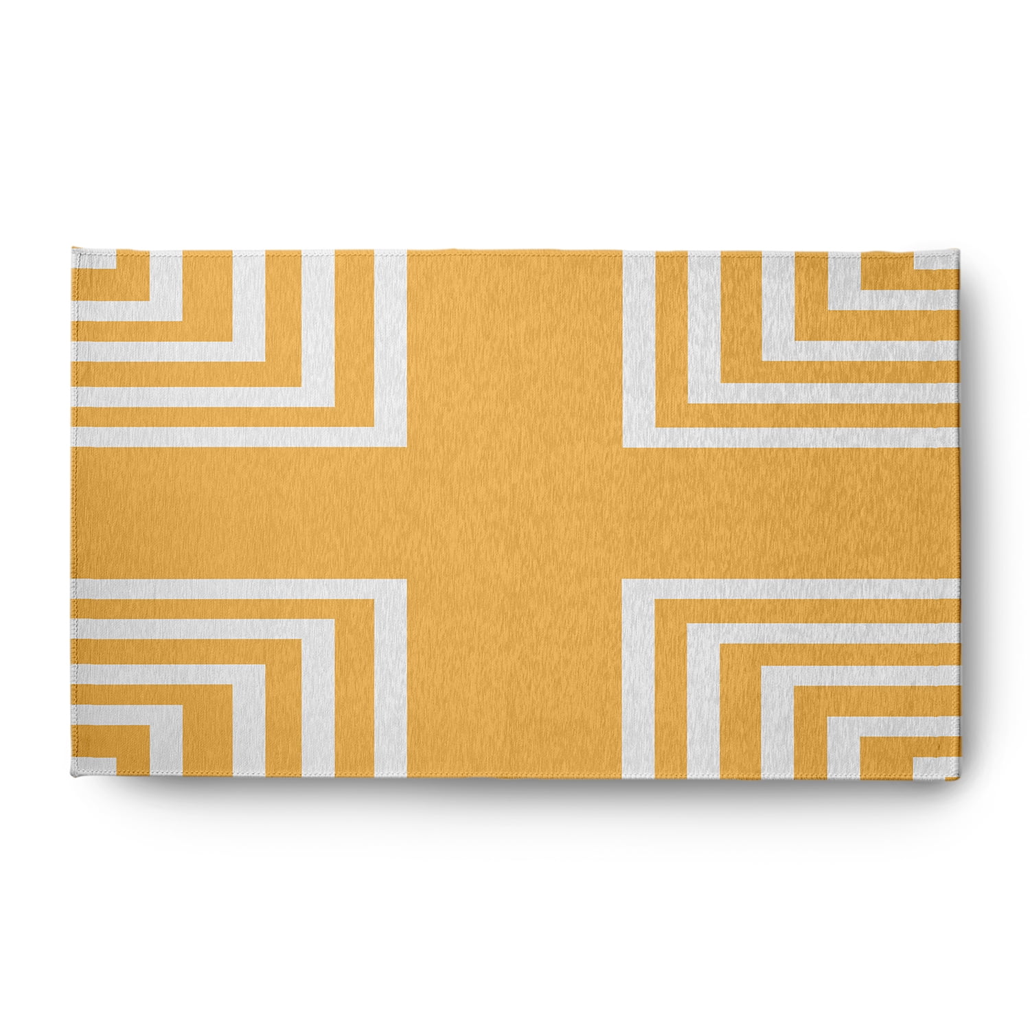 3' x 5' Simply Daisy Corner Stripes Modern & Contemporary Chenille Area ...