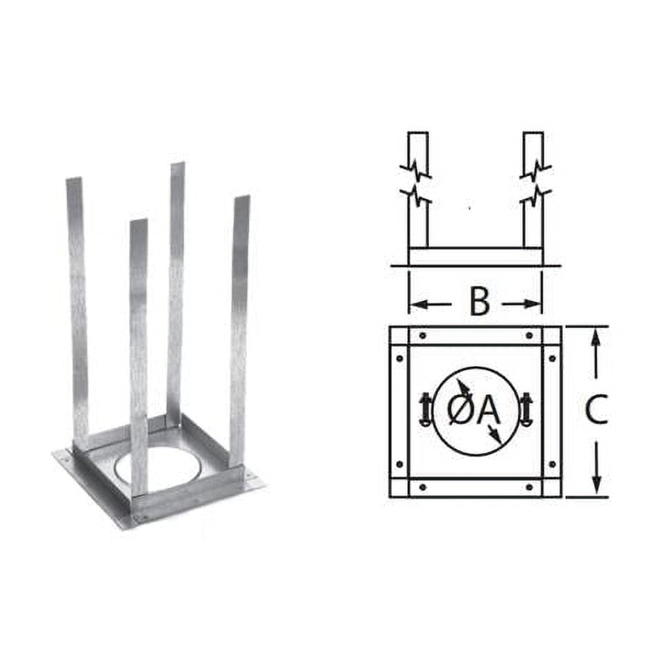 3 x 5 in. Concentric Vent System Pipe - Firestop Support - Walmart.com