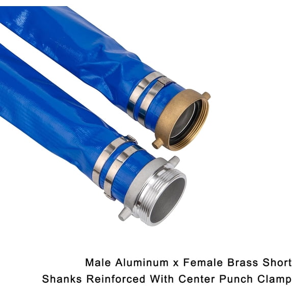 3" x 50' Blue PVC Backwash and Discharge Hose for Swimming Pools, Heavy ...