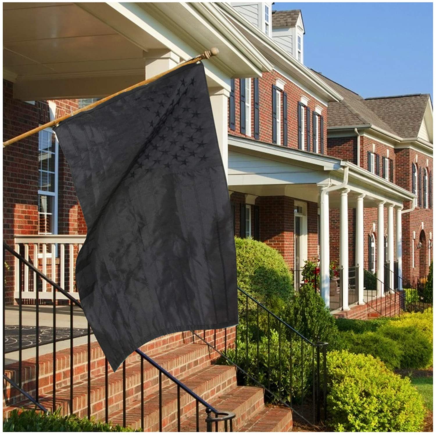 3 x 5FT All Black American Flag USA Black Flag Tactical Decor Blackout ...